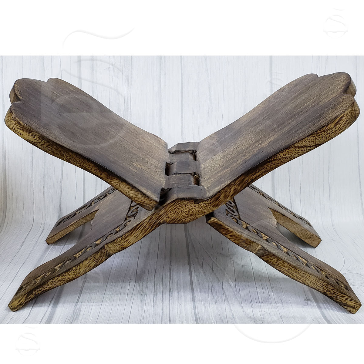 Carved Wood Book Holder – Sage Den